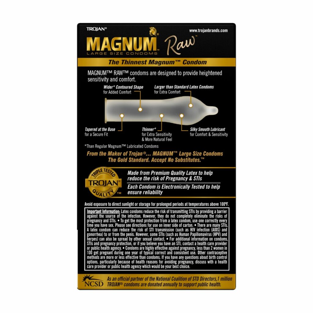 Trojan Magnum Raw 10ct - Paradise Marketing